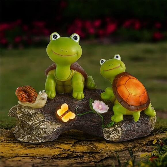 Accents | Garden Statues Turtle Decor Figurines Cute Frog Face Turtles ...